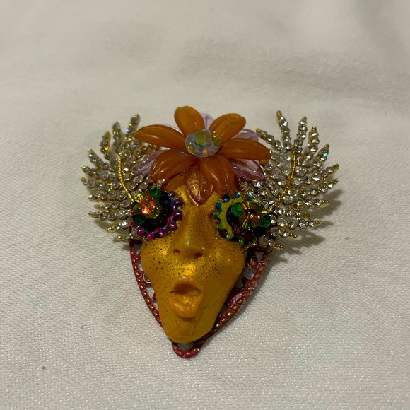 Hand Crafted | Other | Funny Face Pin | Poshmark